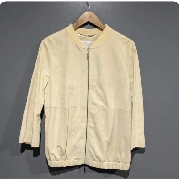 Escada | Jackets & Coats | Escada Sport Size 36 Powder Cream Leather ...